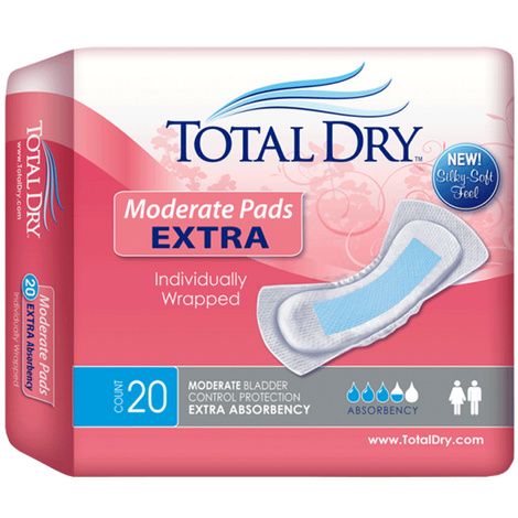 Buy TotalDry Moderate Pads Extra | Adult Inontinence Pads
