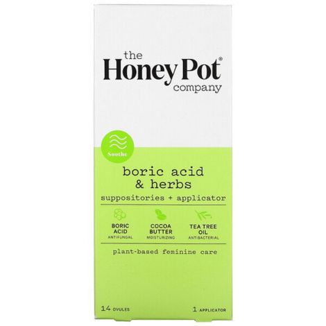 Buy The Honey Pot Boric Acid & Herbs Suppositories | HPFY