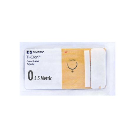Medtronic Ti-cron Taper Point Polyester Suture with HGU-46 Needle