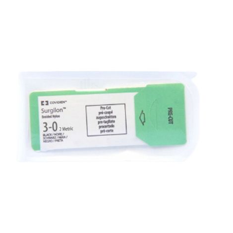 Medtronic Surgilon Pre-Cut Braided Nylon Suture with No Needle