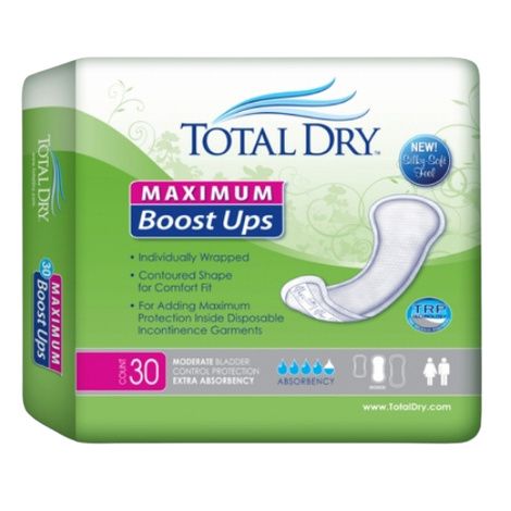 TotalDry Maximum Boost Ups Pads | Incontinence Liners
